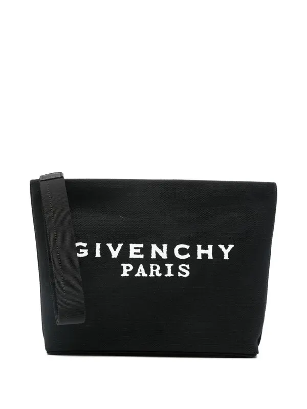 Givenchy Logo Cotton Pouch - Black