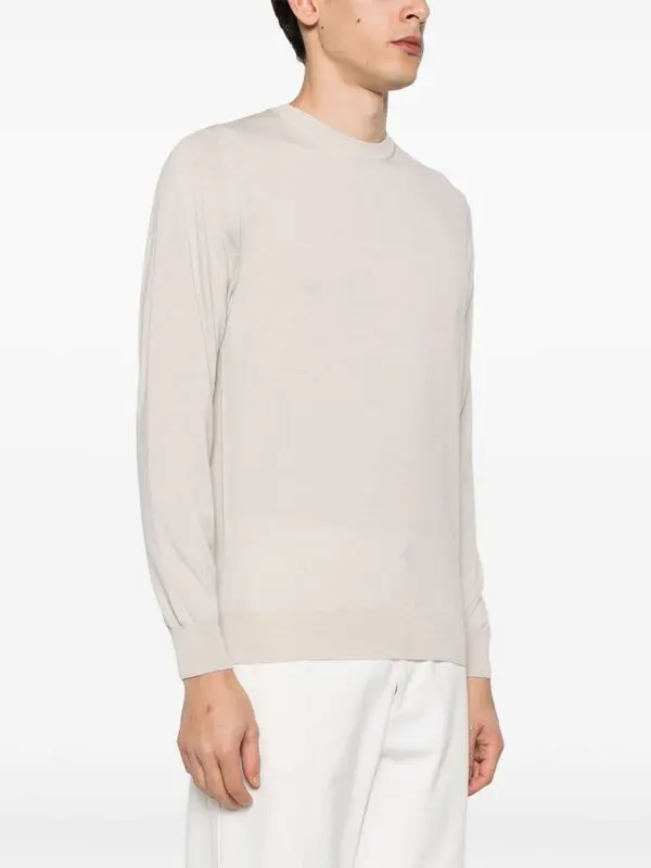 DRUMOHR Wool Crew Neck Sweater - Beige