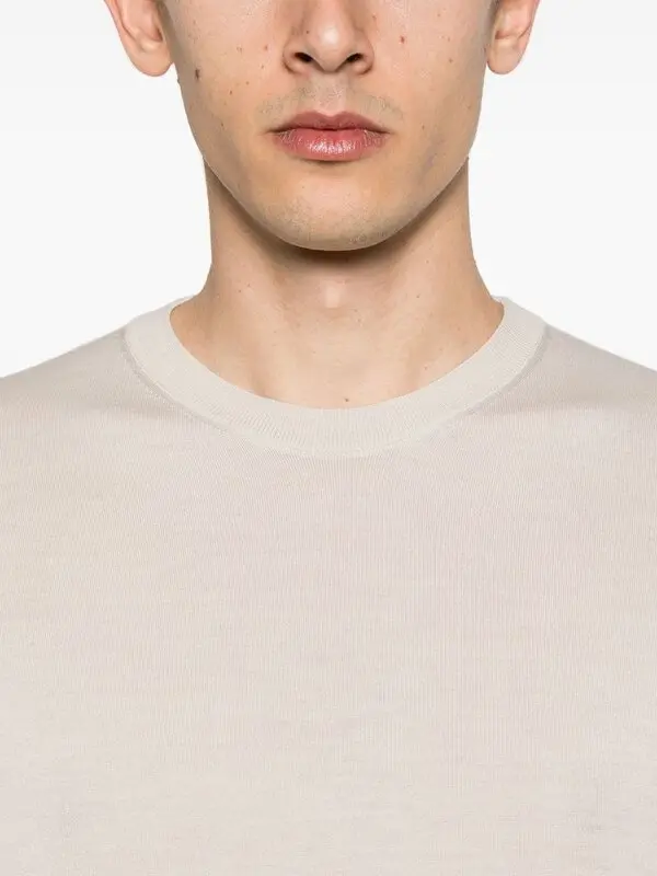 DRUMOHR Wool Crew Neck Sweater - Beige