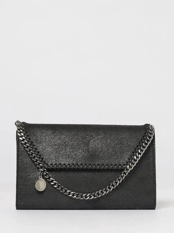 Stella McCartney Falabella Mini Crackled Synthetic Suede Bag - Black