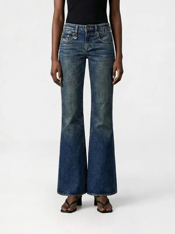 R13 Flared Jeans In Denim - Blue