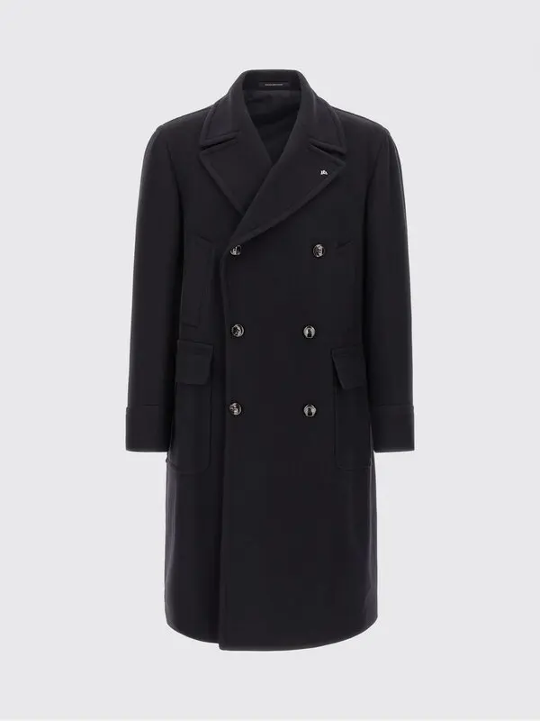 Tagliatore Tailored Double Breasted Coat - Blue