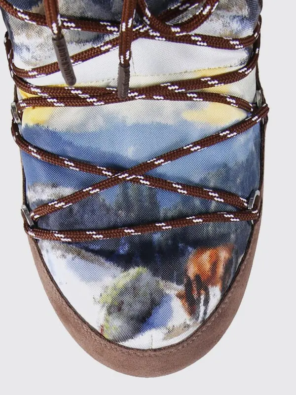Moon Boot Printed Lace-up Boots - Cocoa