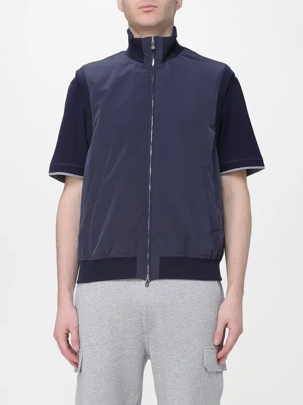 Brunello Cucinelli Zip-up Vest - Blue