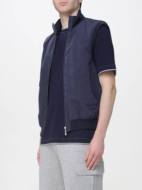Brunello Cucinelli Zip-up Vest - Blue