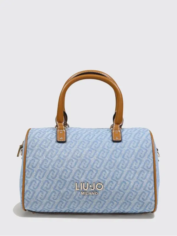 Liu Jo Monogrammed Barrel Bag - Gnawed Blue