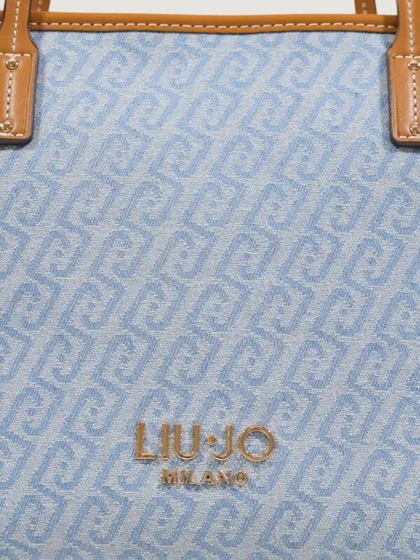 Liu Jo Monogram Tote Bag - Gnawed Blue