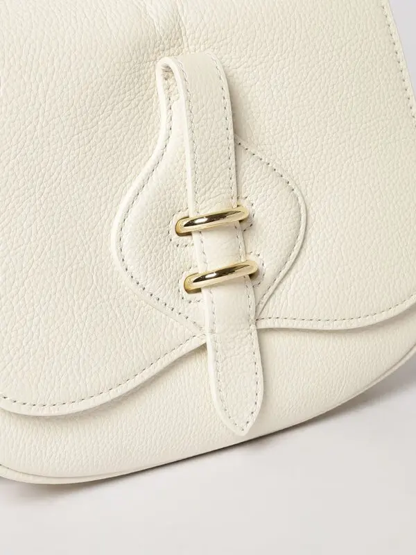 COCCINELLE Textured Leather Mini Bag - Pearl