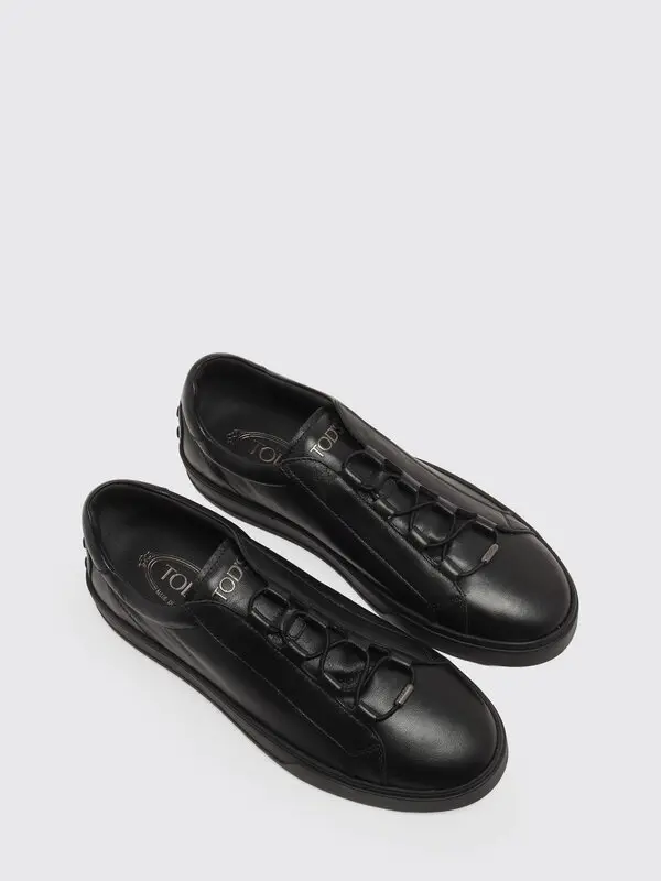 TOD'S Leather Lace-up Sneakers - Black