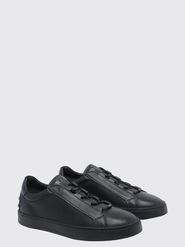 TOD'S Smooth Calfskin Lace-up Sneakers - Black