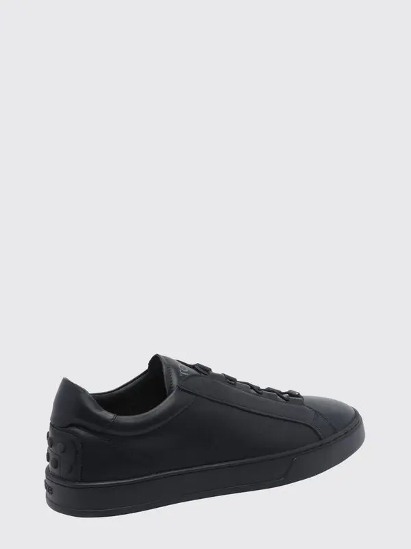 TOD'S Smooth Calfskin Slip-on Sneakers With Gommini Heel - Black