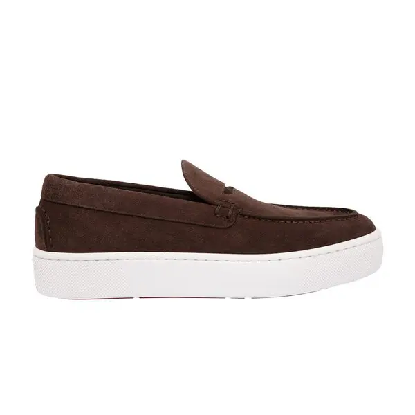 CHRISTIAN LOUBOUTIN Paqueboat Flat Crosta Retournee - Brown