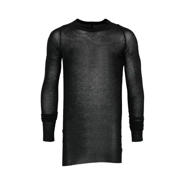 Rick Owens Ribbed Long-sleeve T-shirt - Black