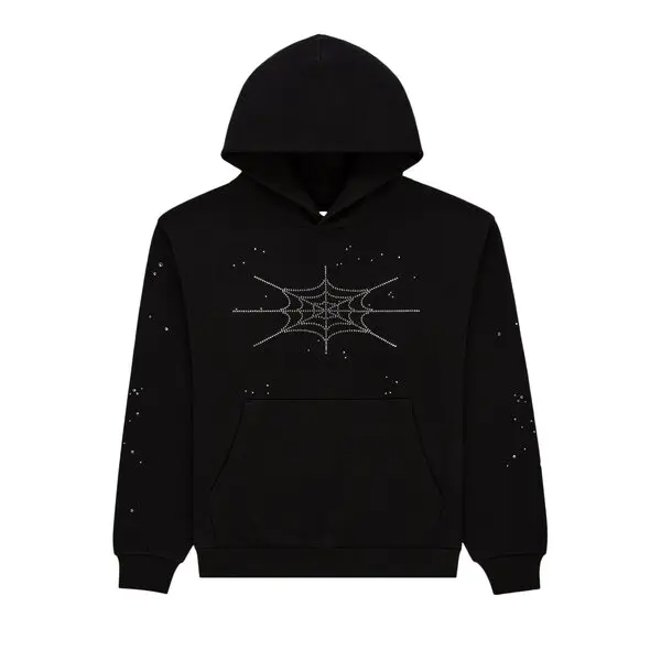 SP5DER Rhinestone Silk Hoodie