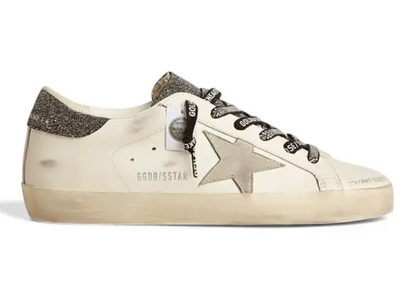 GOLDEN GOOSE Superstar Sneakers With Swarovski Embellishments - White/grey/black