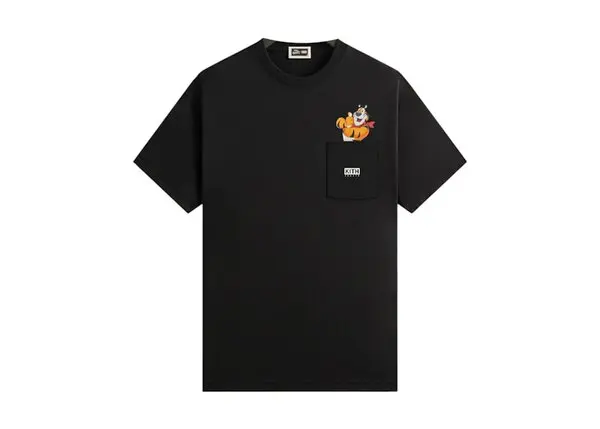 Kith Treats Kellogg’s Frosted Flakes Cereal Tony The Tiger Tony Signature Tee Shirt - Black