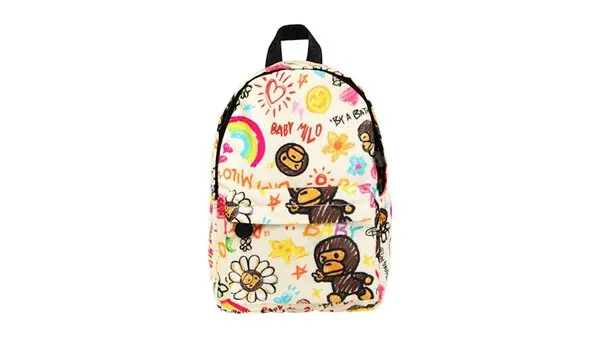 A BATHING APE Baby Milo Soft Mini Backpack - Cream