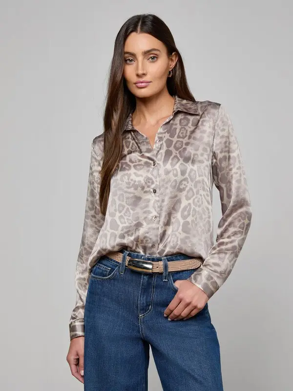 L'Agence Tyler Silk Blouse Top