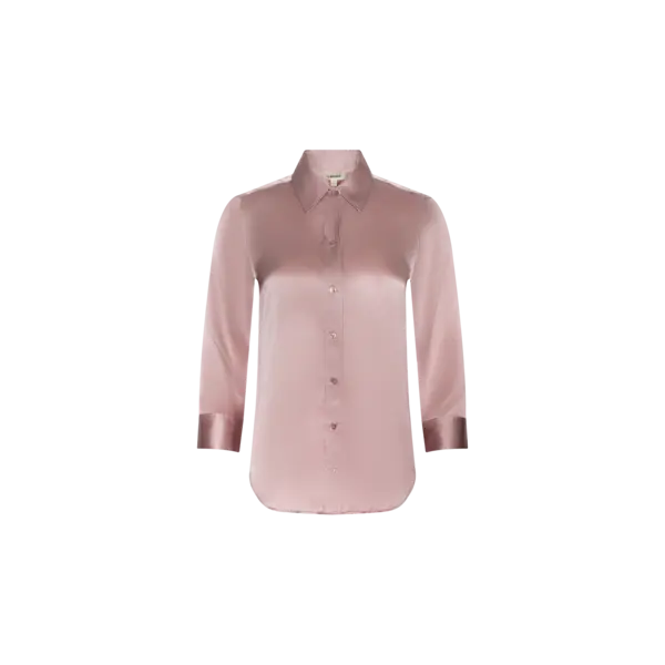 L'Agence Dani Silk Blouse - Pale Rose
