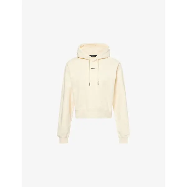 Jacquemus Cotton-jersey Hoody With Grosgrain Tab - Light Beige