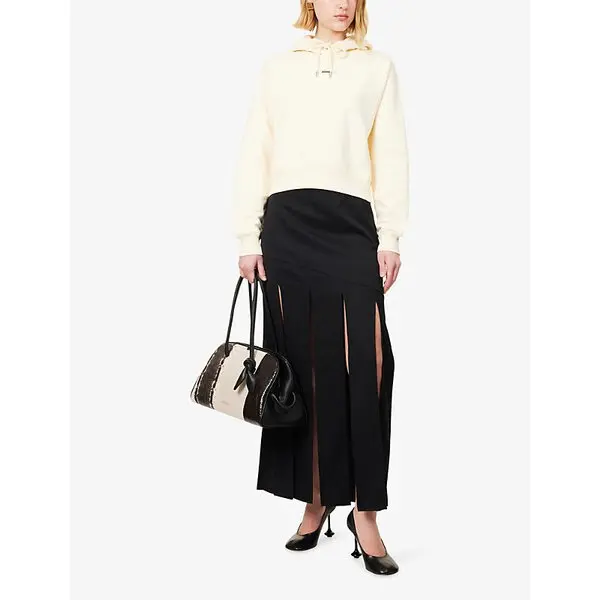 Jacquemus Cotton-jersey Hoody With Grosgrain Tab - Light Beige