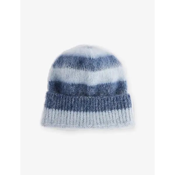 Miu Miu Striped Wool-blend Beanie