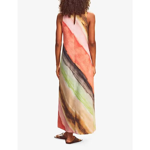 RO&ZO Stretch-woven Ombre Maxi Dress