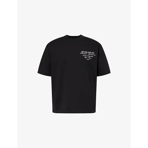 BELIER Atelier Logo-embroidered Cotton T-shirt - Black