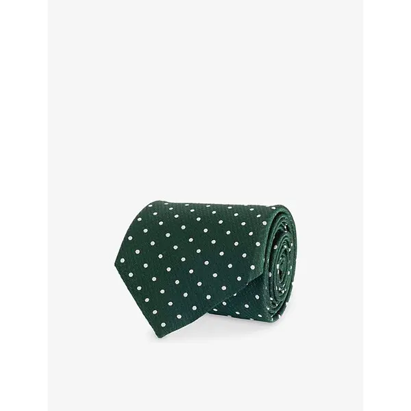 TOM FORD Polka-dot Silk-twill Neck Tie - Forest