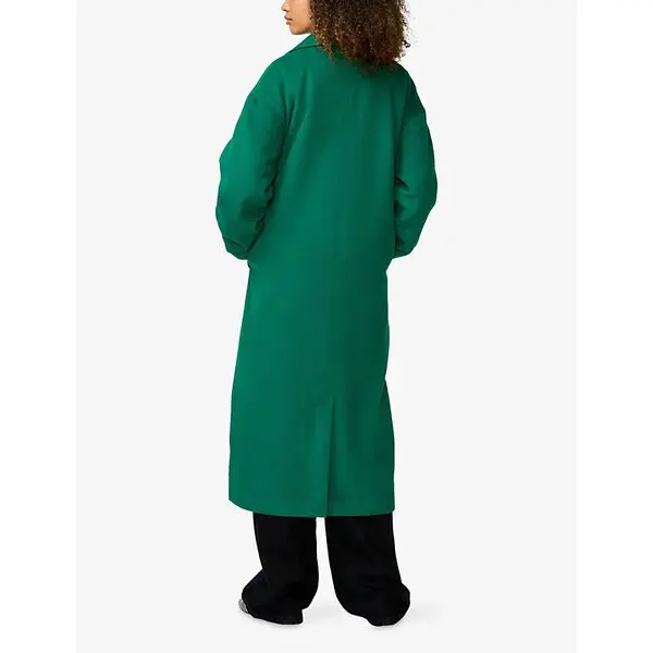OMNES Tina Double-breasted Woven Coat - Green