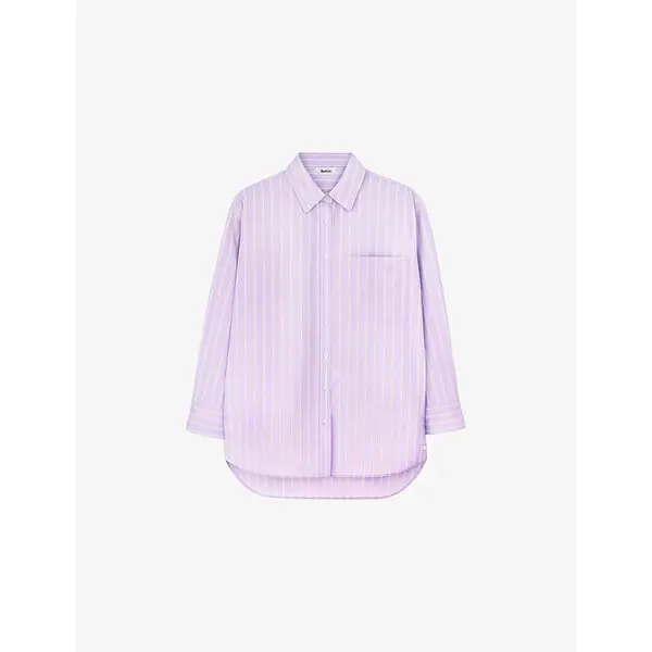 RO&ZO Stripe-pattern Cotton-blend Shirt