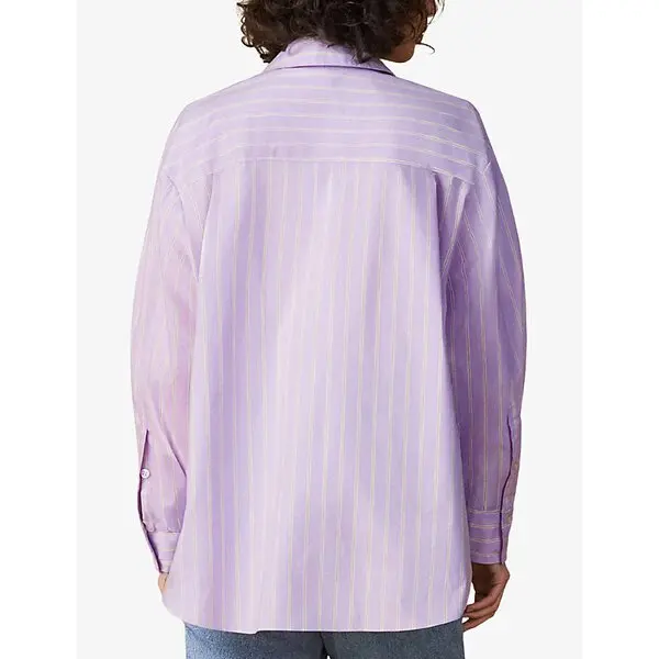 RO&ZO Stripe-pattern Cotton-blend Shirt