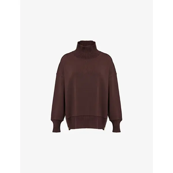 Varley High-neck Jersey Sweatshirt - Coffee Bean