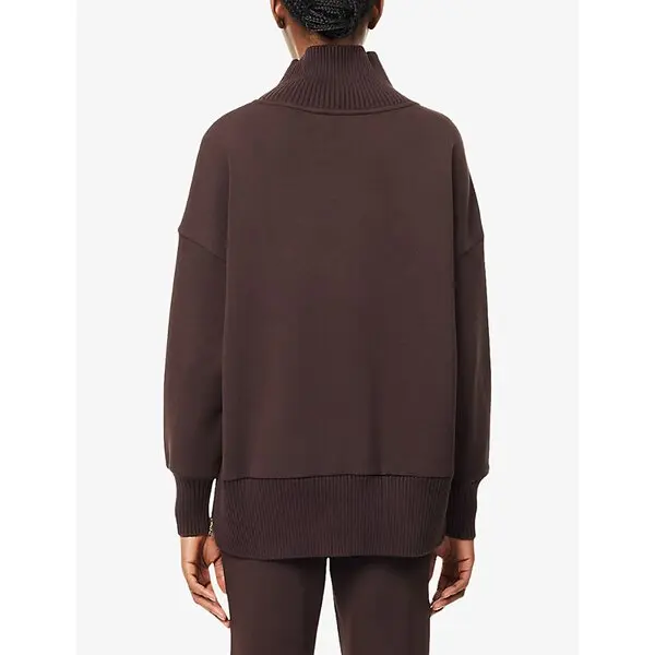 Varley High-neck Jersey Sweatshirt - Coffee Bean