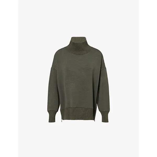 Varley High-neck Jersey Sweatshirt - Olive Marl