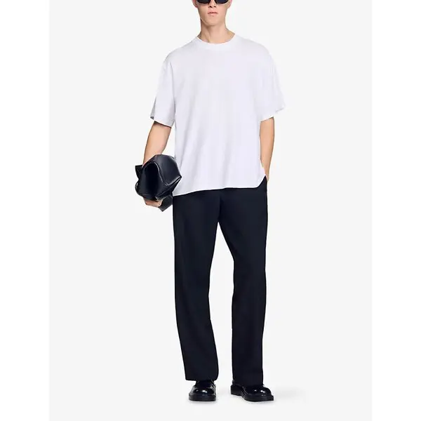 Sandro Short-sleeved Cotton-jersey T-shirt - White