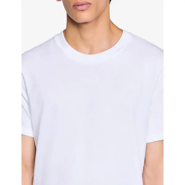Sandro Short-sleeved Cotton-jersey T-shirt - White