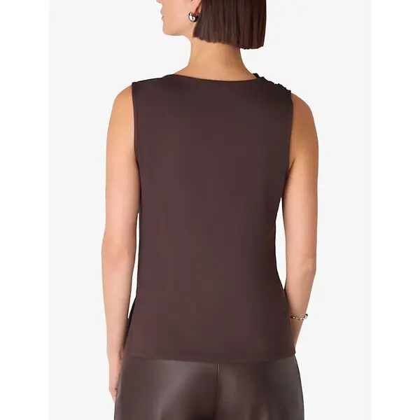 Whistles Ring-detail Cowl-neck Top