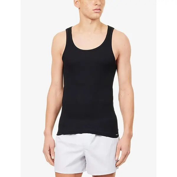 TOM FORD Ribbed Scoop-neck Cotton-blend Top