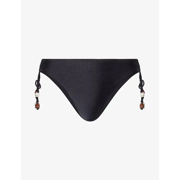 Seafolly Palermo Tie-side Bikini Bottom - Black Pearl