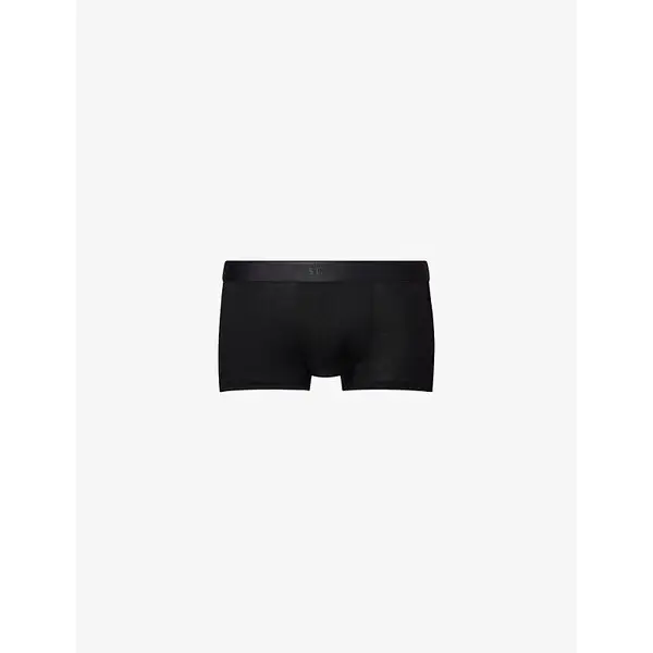 Sunspel Mid-rise Stretch-woven Trunks - Black