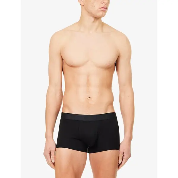 Sunspel Mid-rise Stretch-woven Trunks - Black