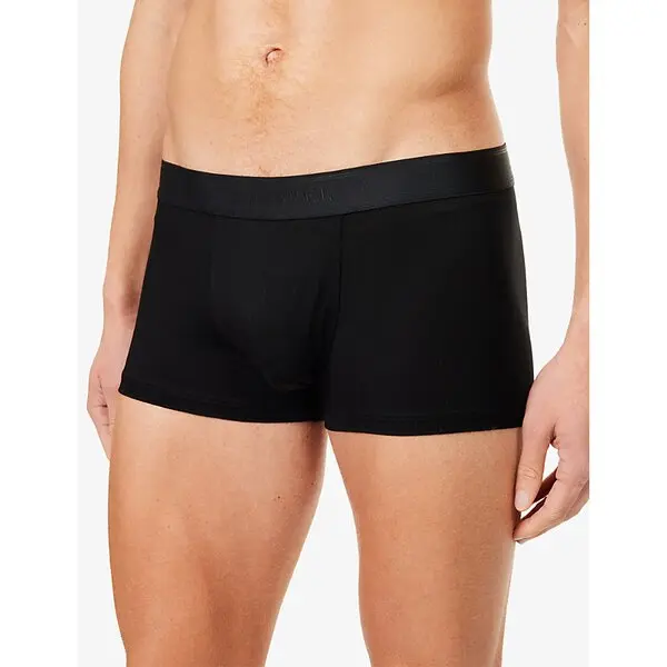 Sunspel Mid-rise Stretch-woven Trunks - Black