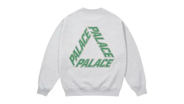PALACE Collegiate P3 Crew - Grey Marl