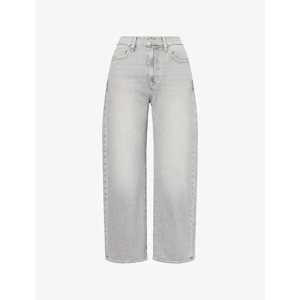 Paige Arellia Ankle Barrel-leg Stretch-denim Jeans - Smokescreen Grey