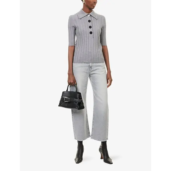 Paige Arellia Ankle Barrel-leg Stretch-denim Jeans - Smokescreen Grey