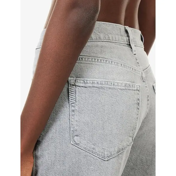 Paige Arellia Ankle Barrel-leg Stretch-denim Jeans - Smokescreen Grey