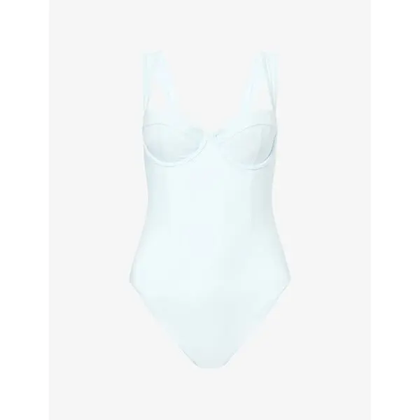 Simkhai Kyle Bustier One Piece Swimsuit - Sky