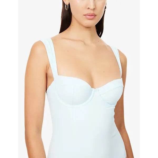 Simkhai Kyle Bustier One Piece Swimsuit - Sky