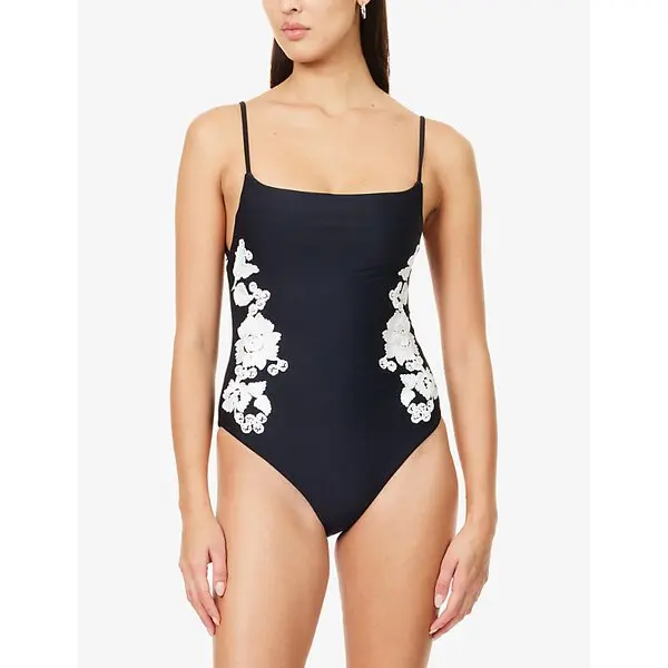 Simkhai Juniper Scoop-neck Swimsuit - Black Multi